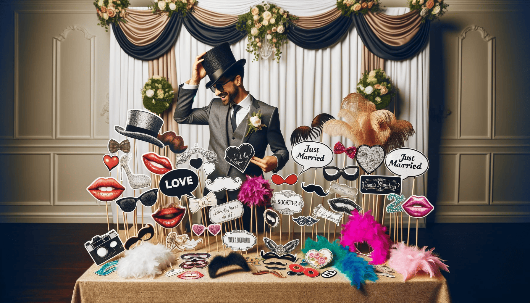 🎩 10 accessoires indispensables pour votre photobooth de mariage 🎭 ...